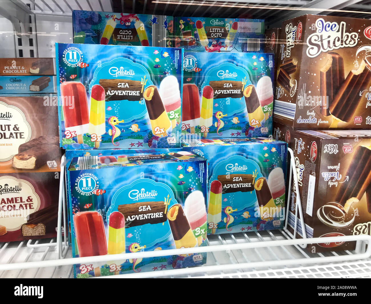 Ice cream freezer in supermarket hi-res stock photography and images ...