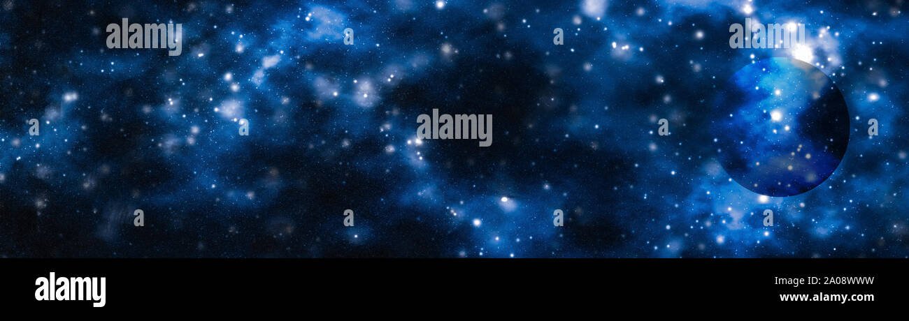 Discovery in astronomy, cosmic abstract and future technology concept ...