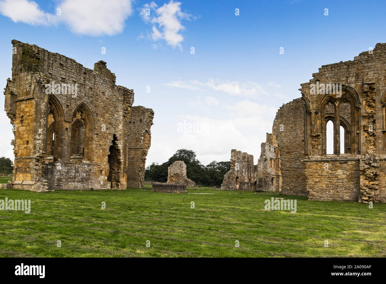 Egglestone Abbey ruins dating back to the 12th Century near Barnard ...