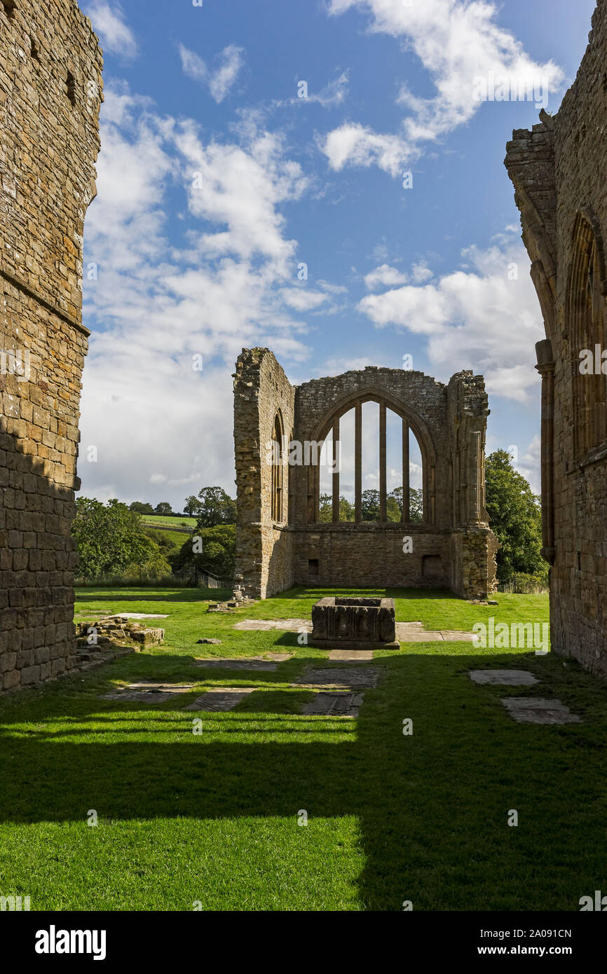 Egglestone Abbey ruins dating back to the 12th Century near Barnard ...