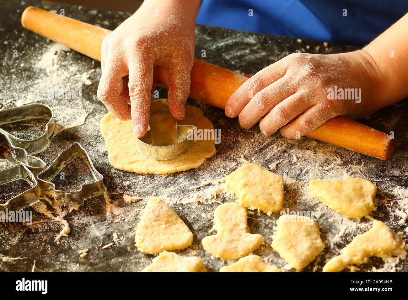 Womans baker hands making biscuits hi-res stock photography and images ...