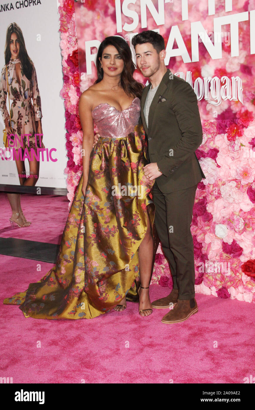 Los Angeles.CA.USA Priyanka Chopra and Nick Jonas at Isn't It Romantic ...