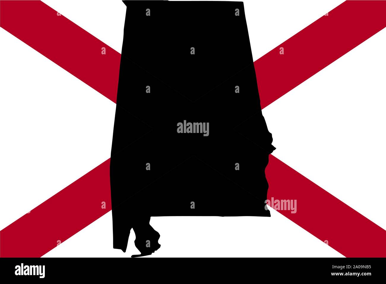 Alabama vector map with the flag.Vector illustration eps10 Stock Vector ...