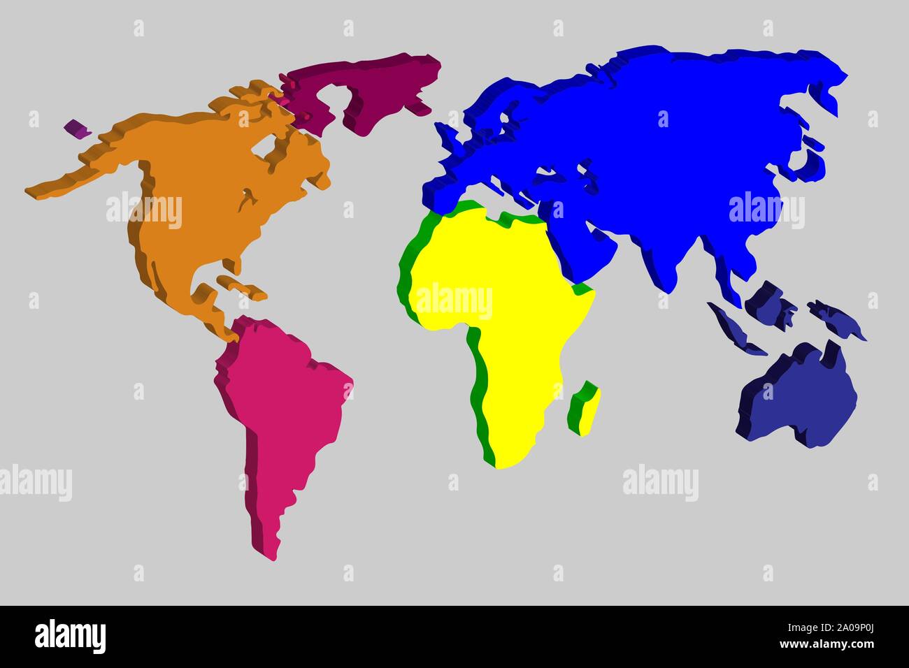 Contemporary world map Stock Vector Images - Alamy