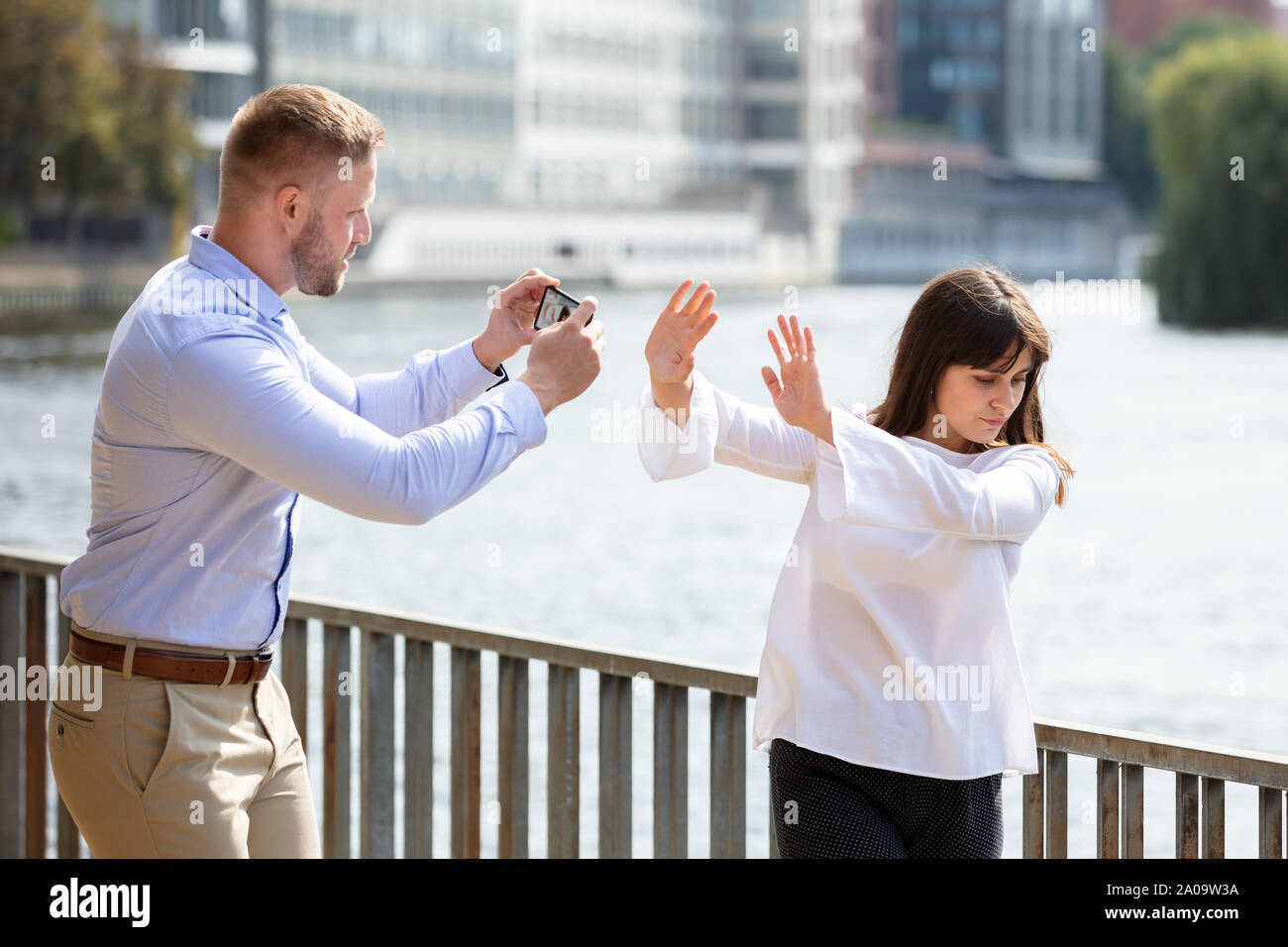 Woman refusing man hi-res stock photography and images - Alamy