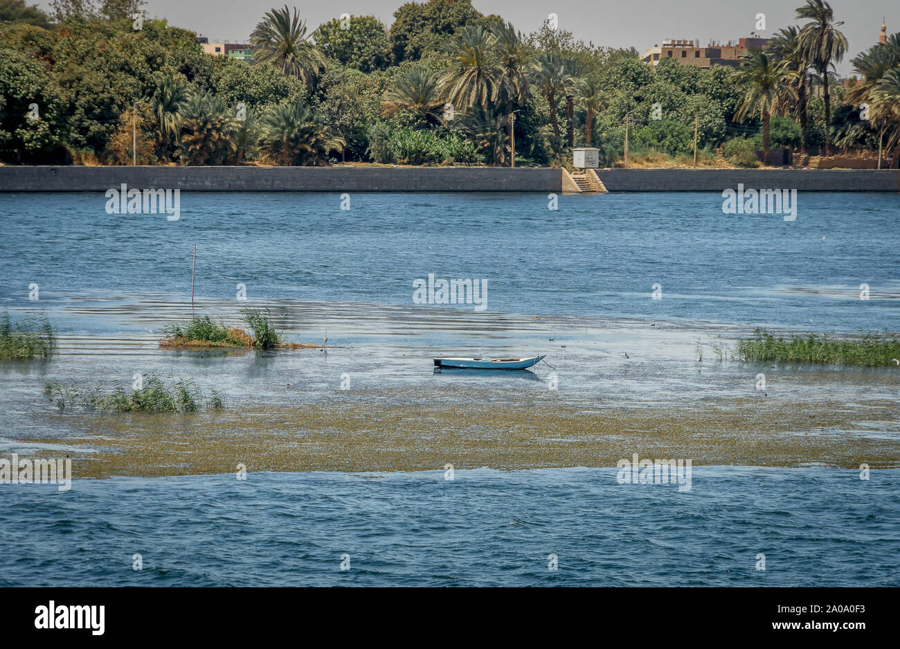 Fishing boats in the Nile river. Egypt Stock Photo - Alamy