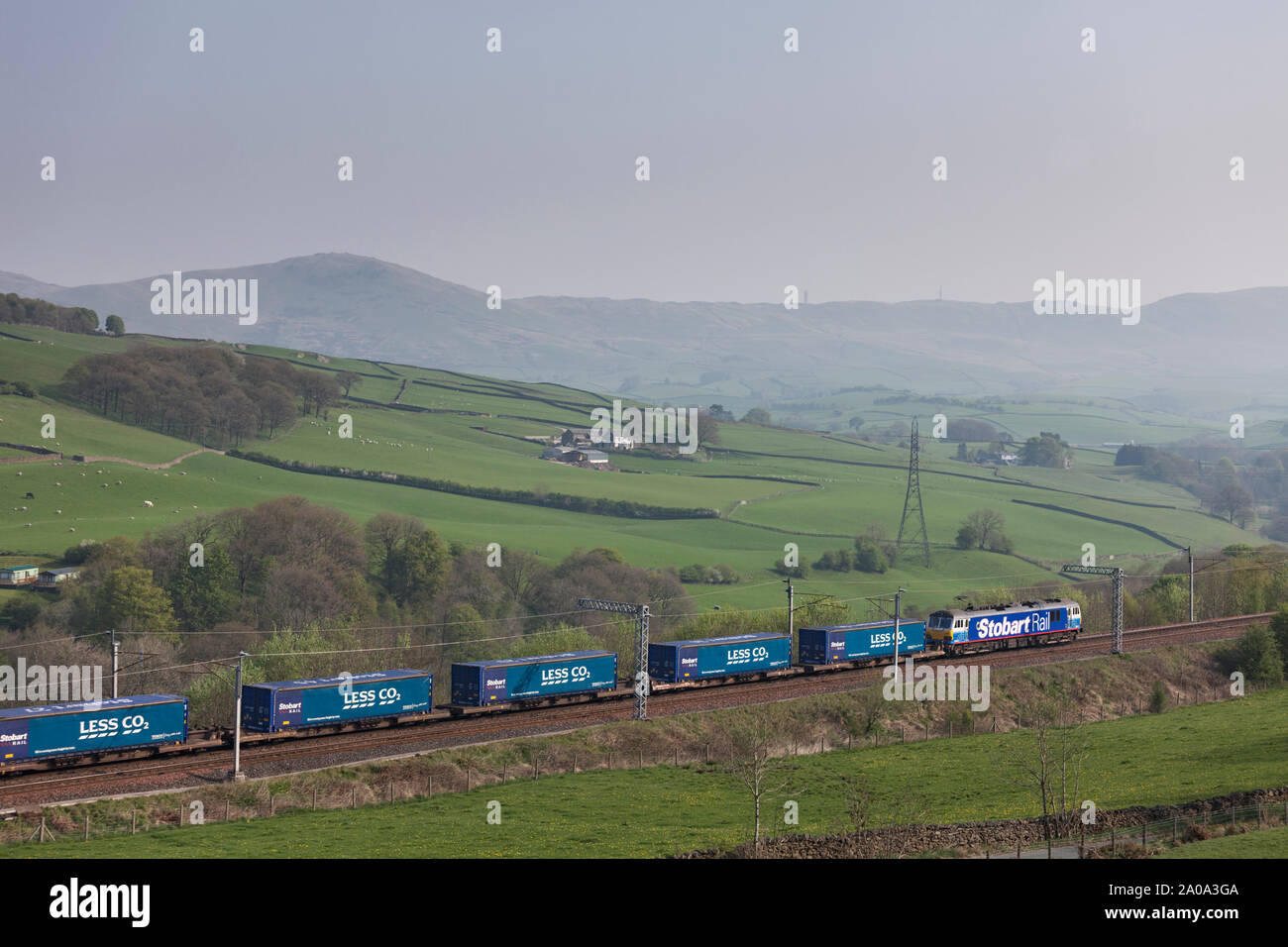 DB cargo / EWS class 92 electric locomotive in Stobart rail livery on ...