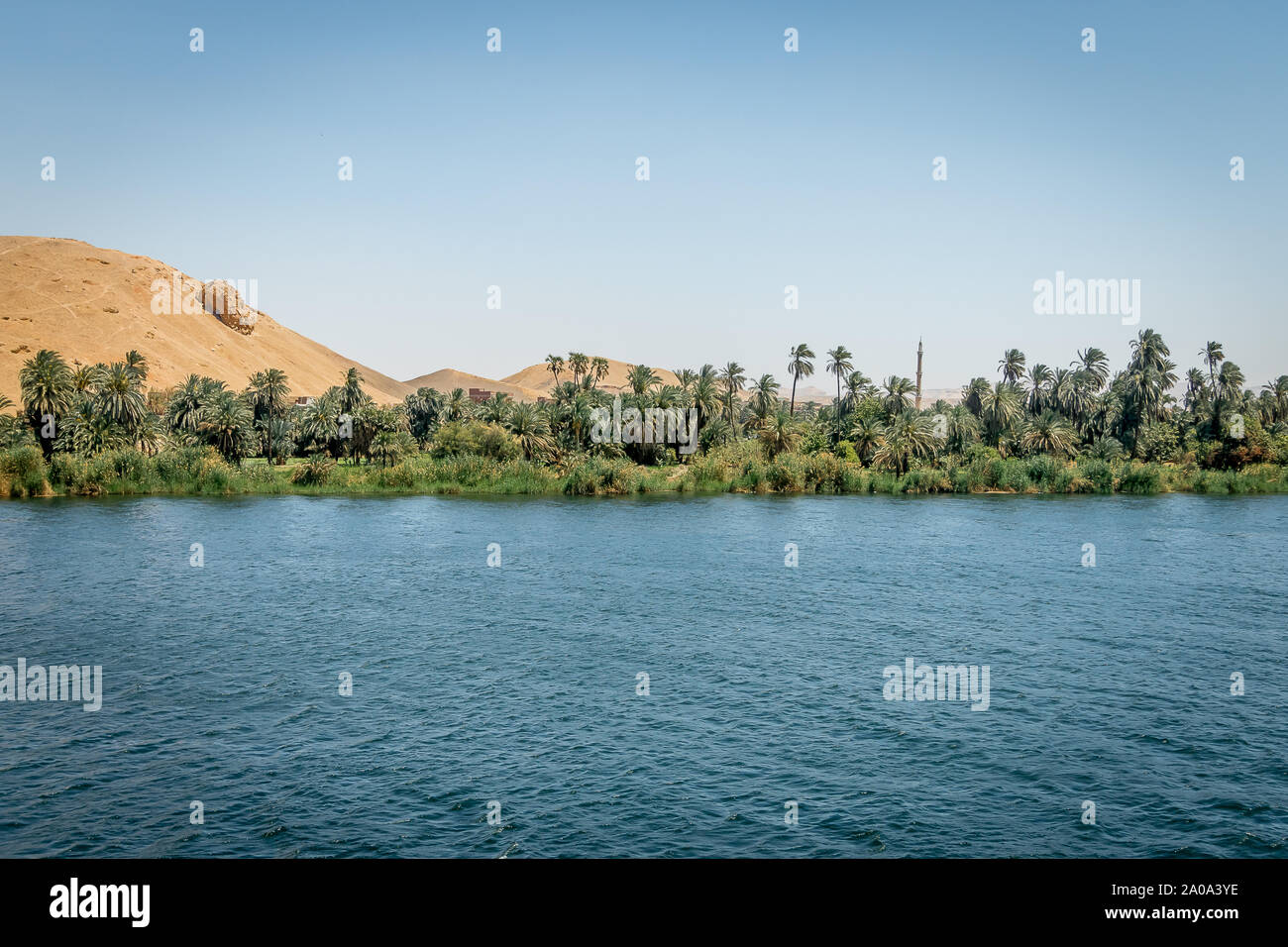 Landscape on the banks of the Nile river. Egypt. Africa Stock Photo - Alamy