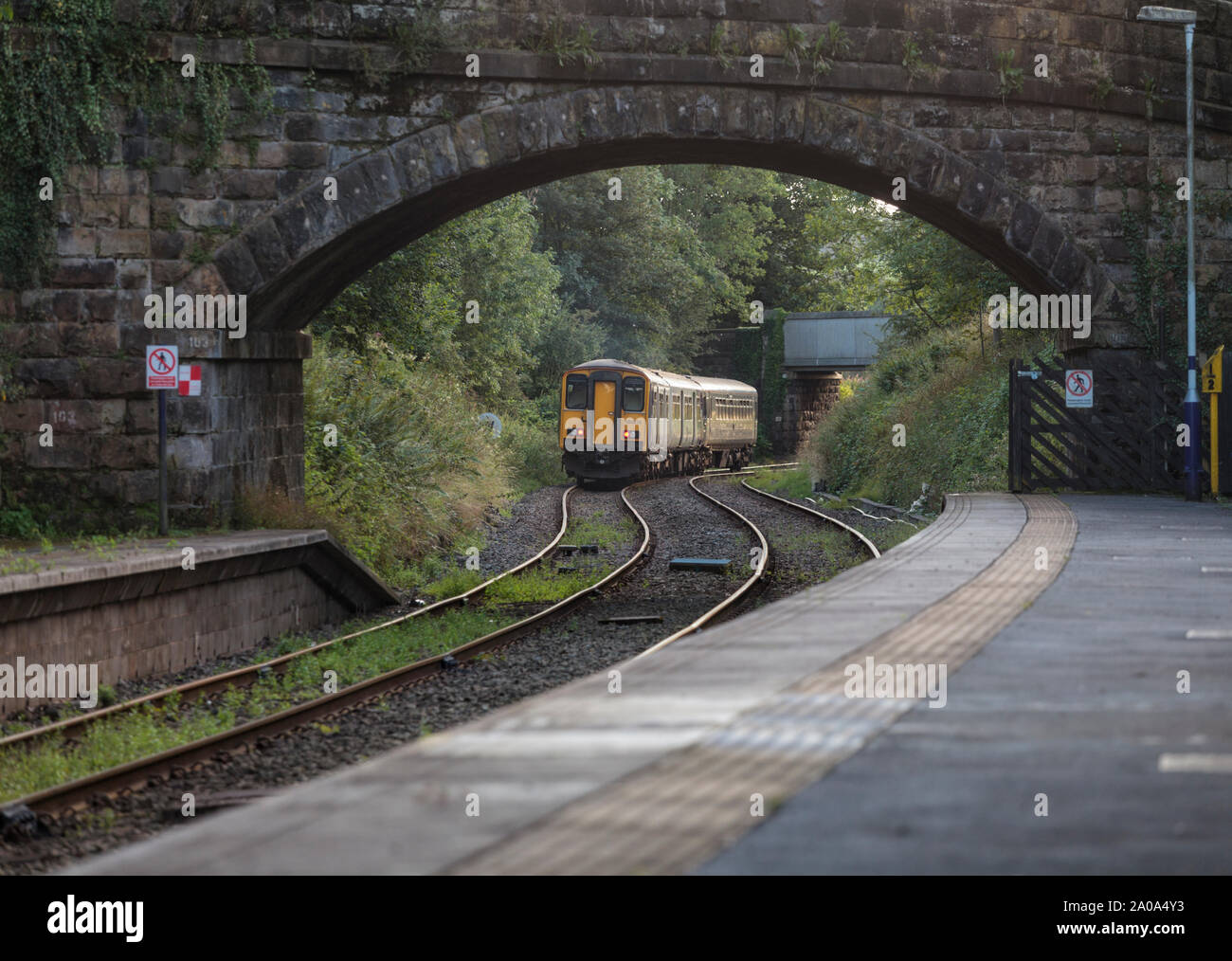Arriva Northern rail class 153 + 150 sprinter trains at Wennington on ...