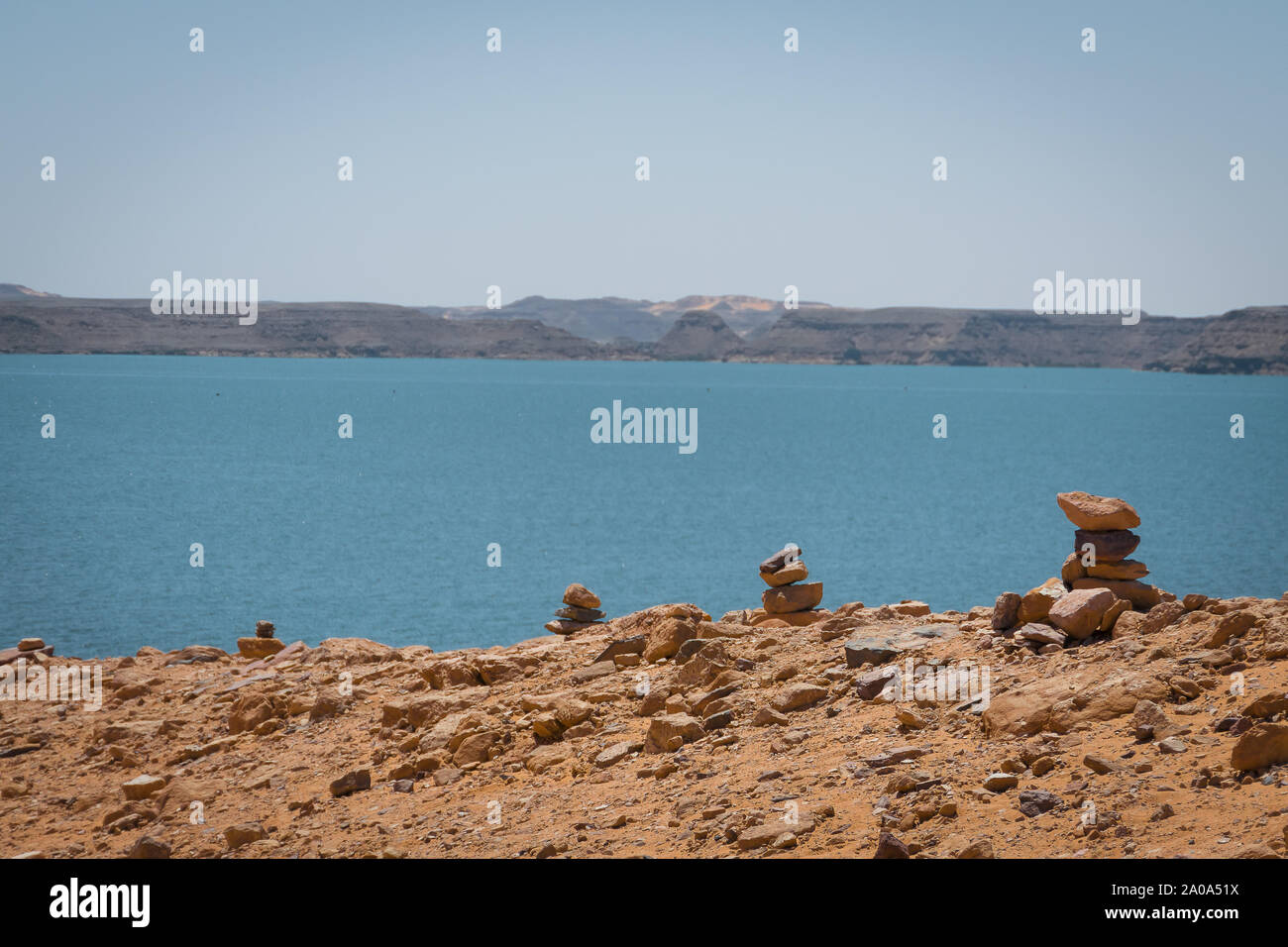 Egypt. Landscape on Lake Nasser Stock Photo - Alamy