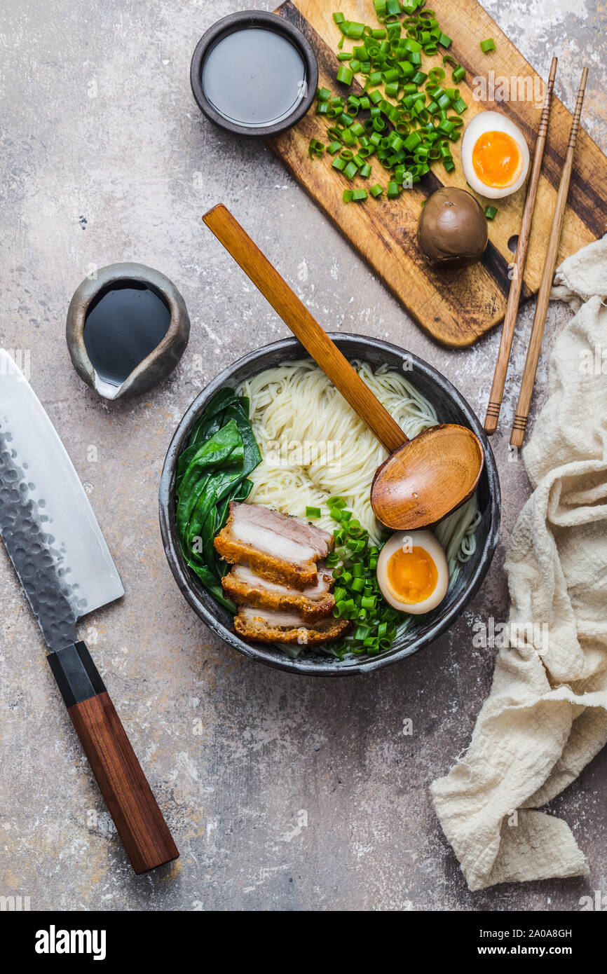 Overhead view gourmet ramen hi-res stock photography and images - Alamy