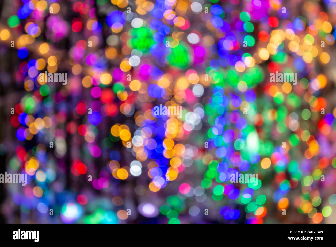 Colorful Street Lights Bokeh Stock Photo - Alamy