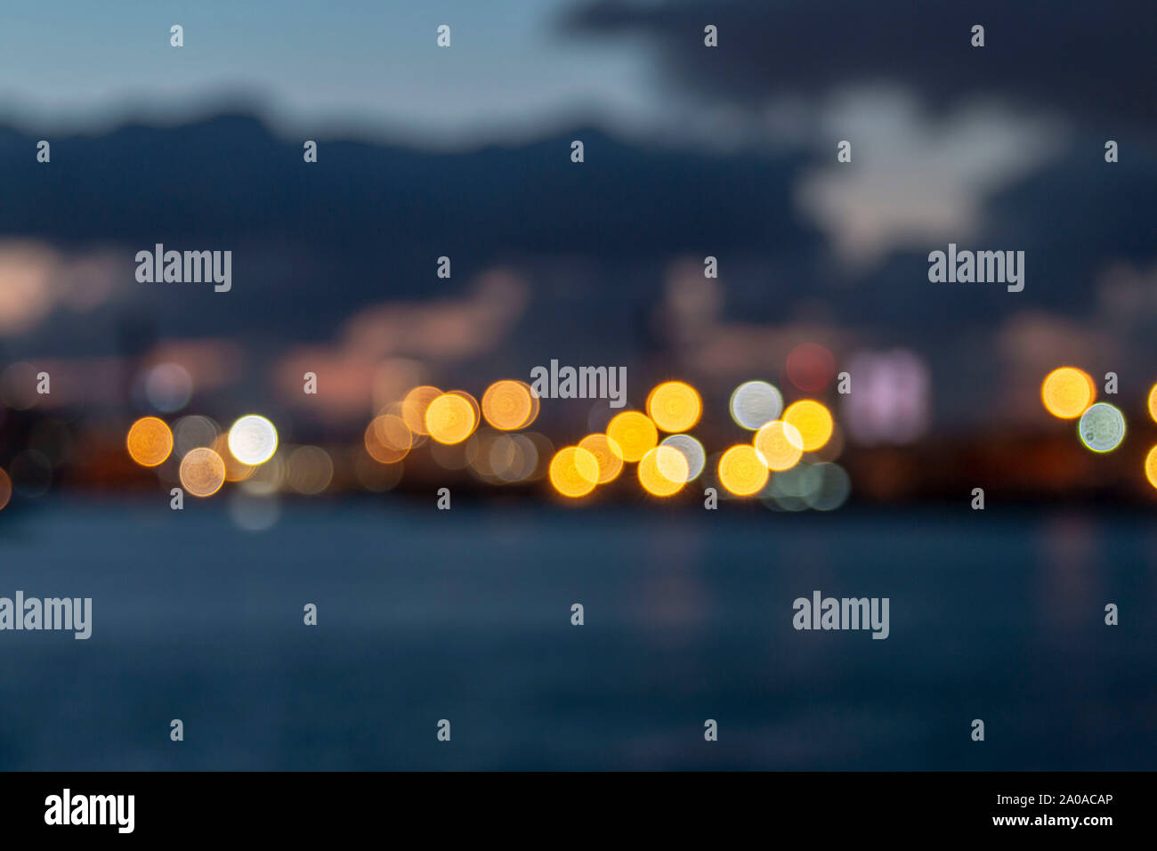 Colorful Street Lights Bokeh Stock Photo - Alamy