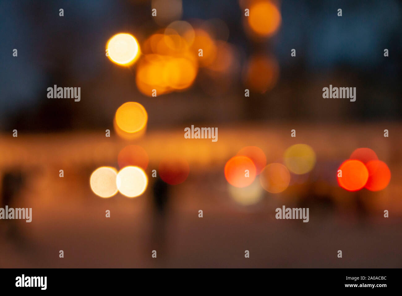 Colorful Street Lights Bokeh Stock Photo - Alamy