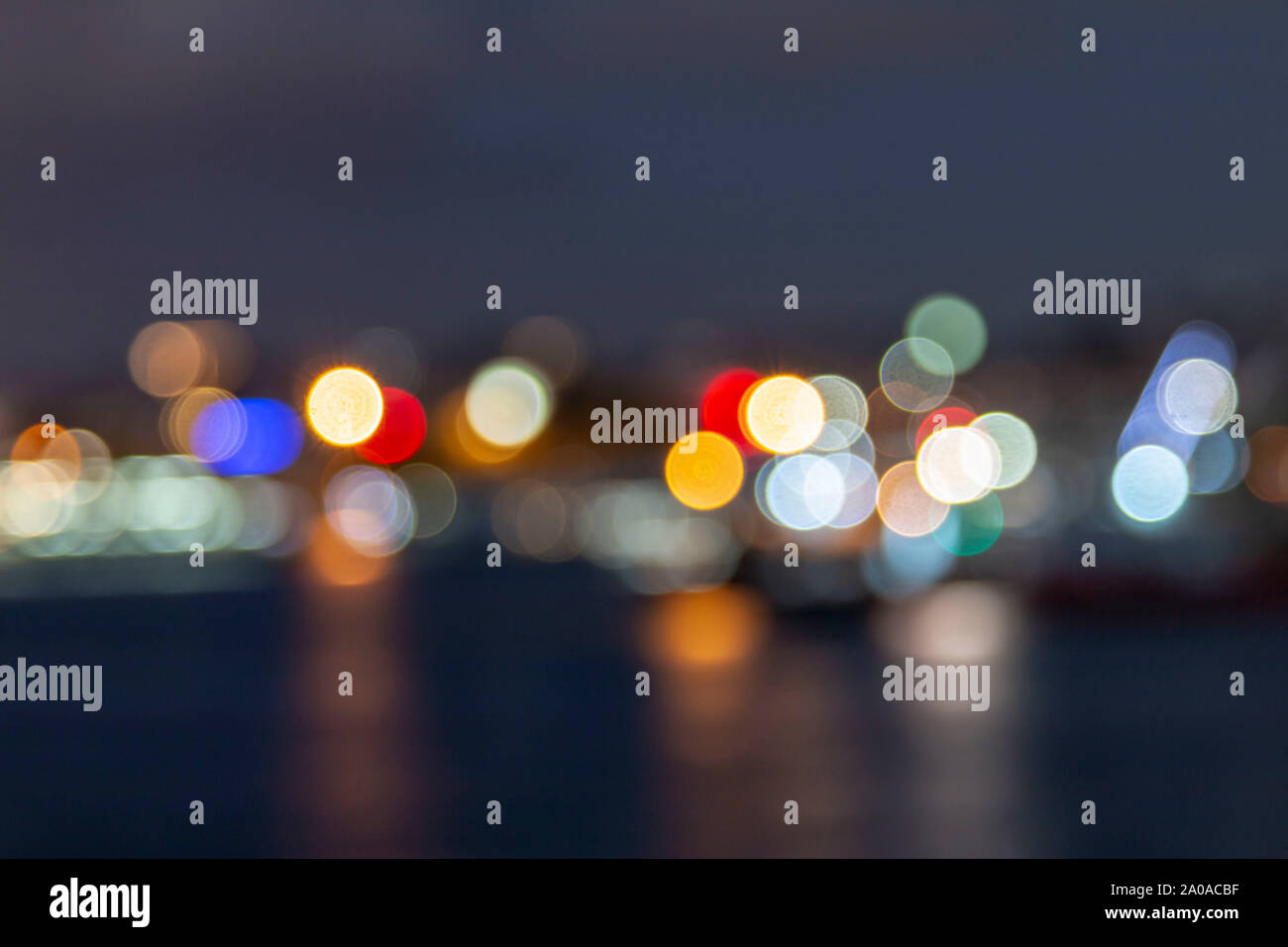 Colorful Street Lights Bokeh Stock Photo - Alamy