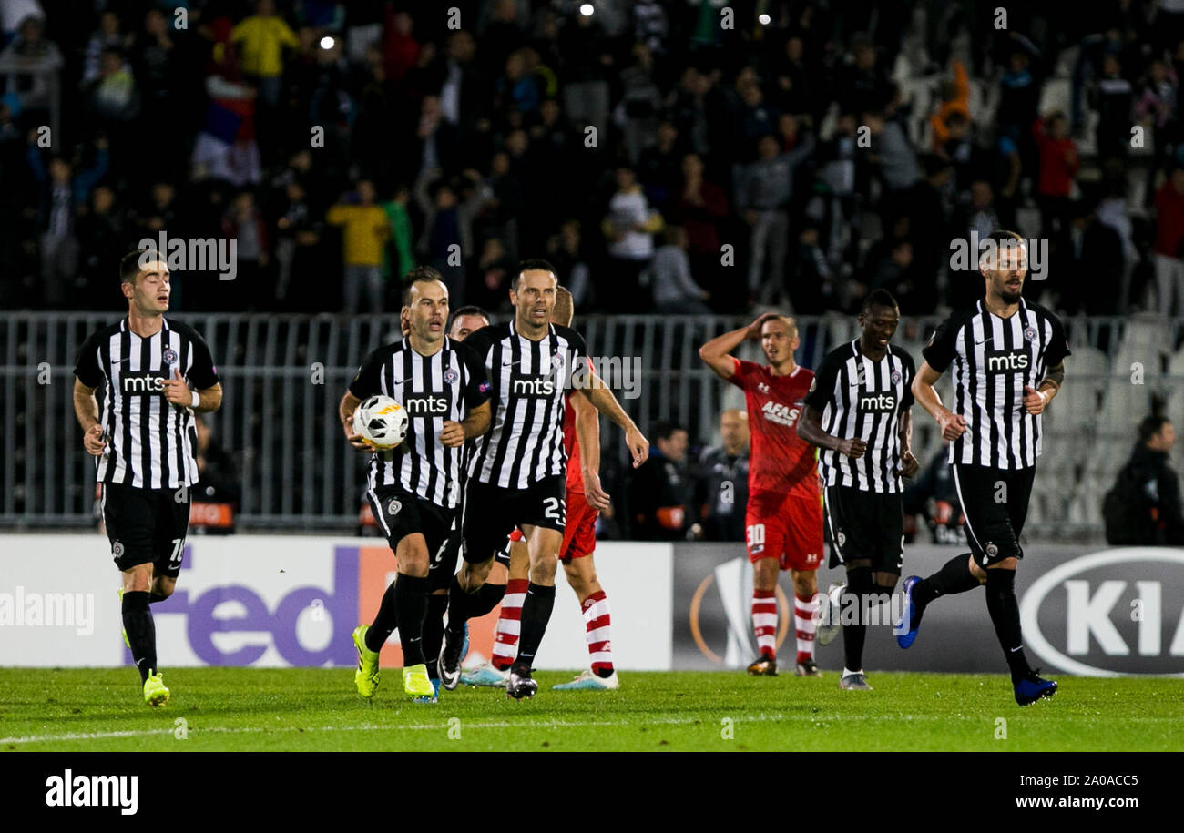 19th September 2019; Stadion FK Partizan, Belgrade, Serbia; Europa ...