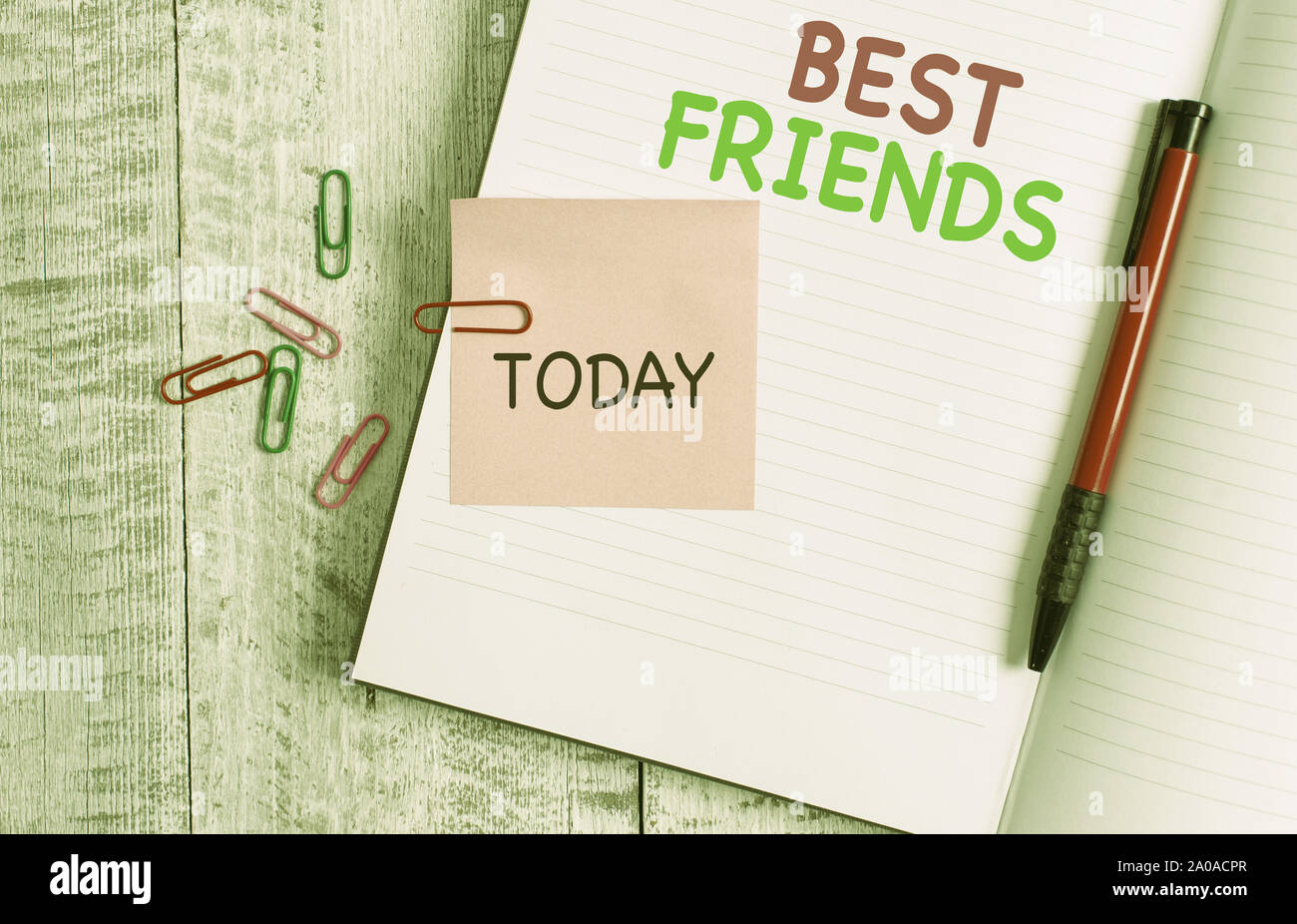 Handwriting text Best Friends. Conceptual photo A demonstrating you ...