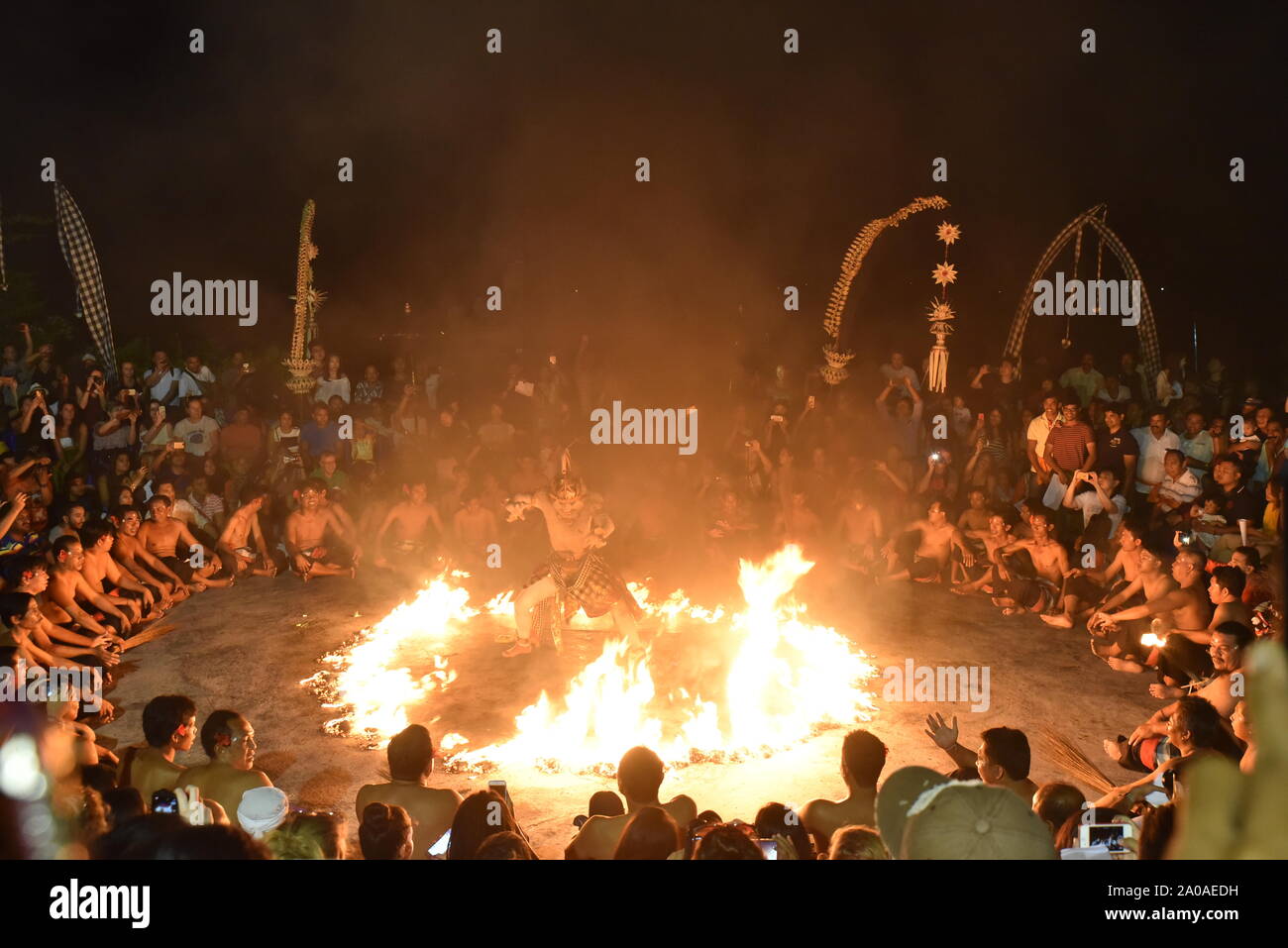 Bali, Indonesia - May 24, 2017: Balinese Group Dancer Perform ...