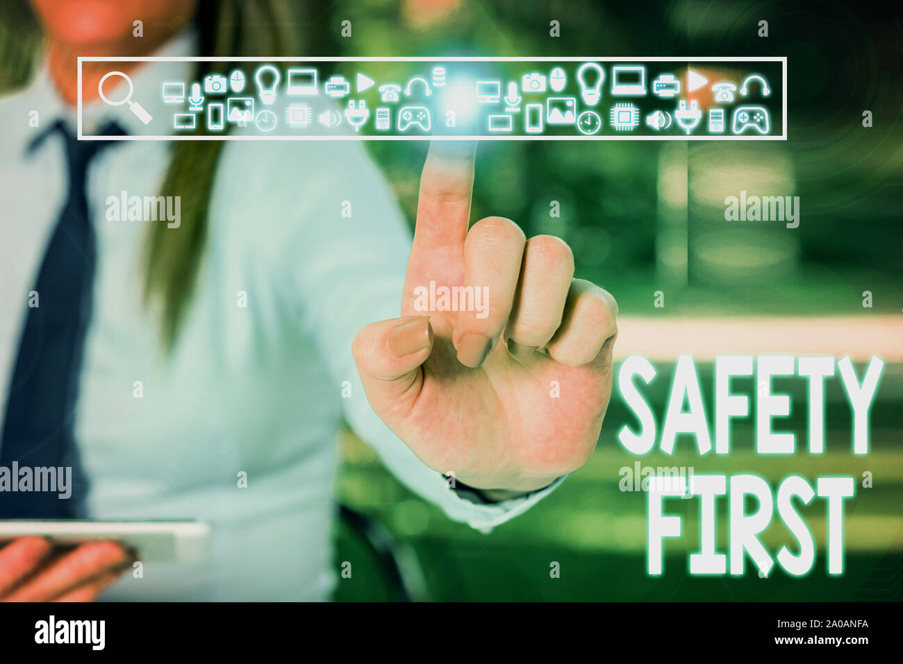 Handwriting Text Writing Safety First Conceptual Photo Avoid Any