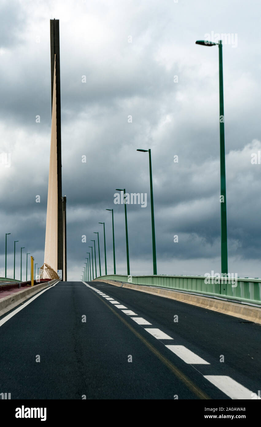 Caudebec-en-Caux, Seine-Maritime / France - 13 August 2019: modern ...