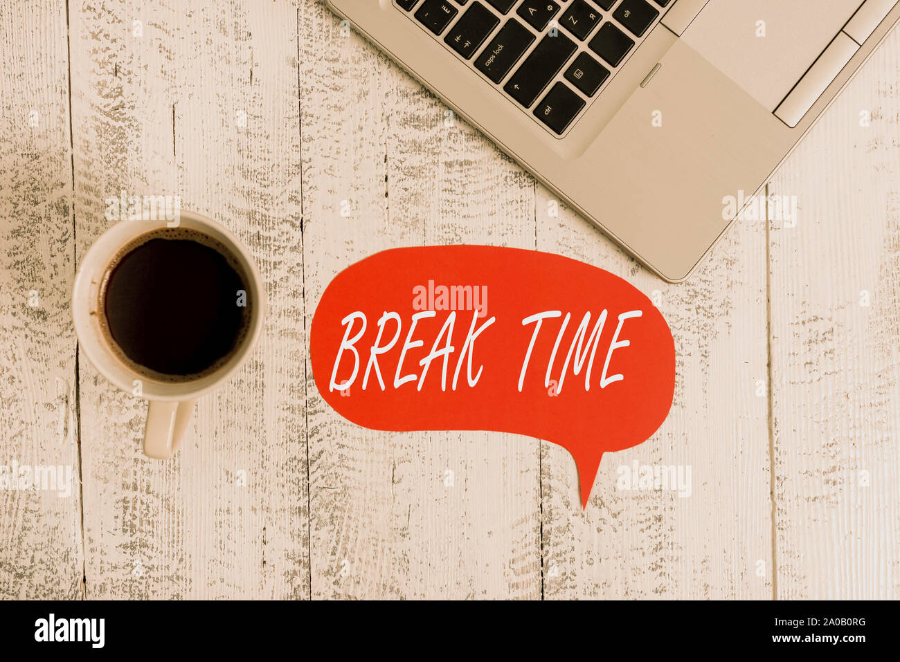 Word writing text Break Time. Business photo showcasing Period of rest ...