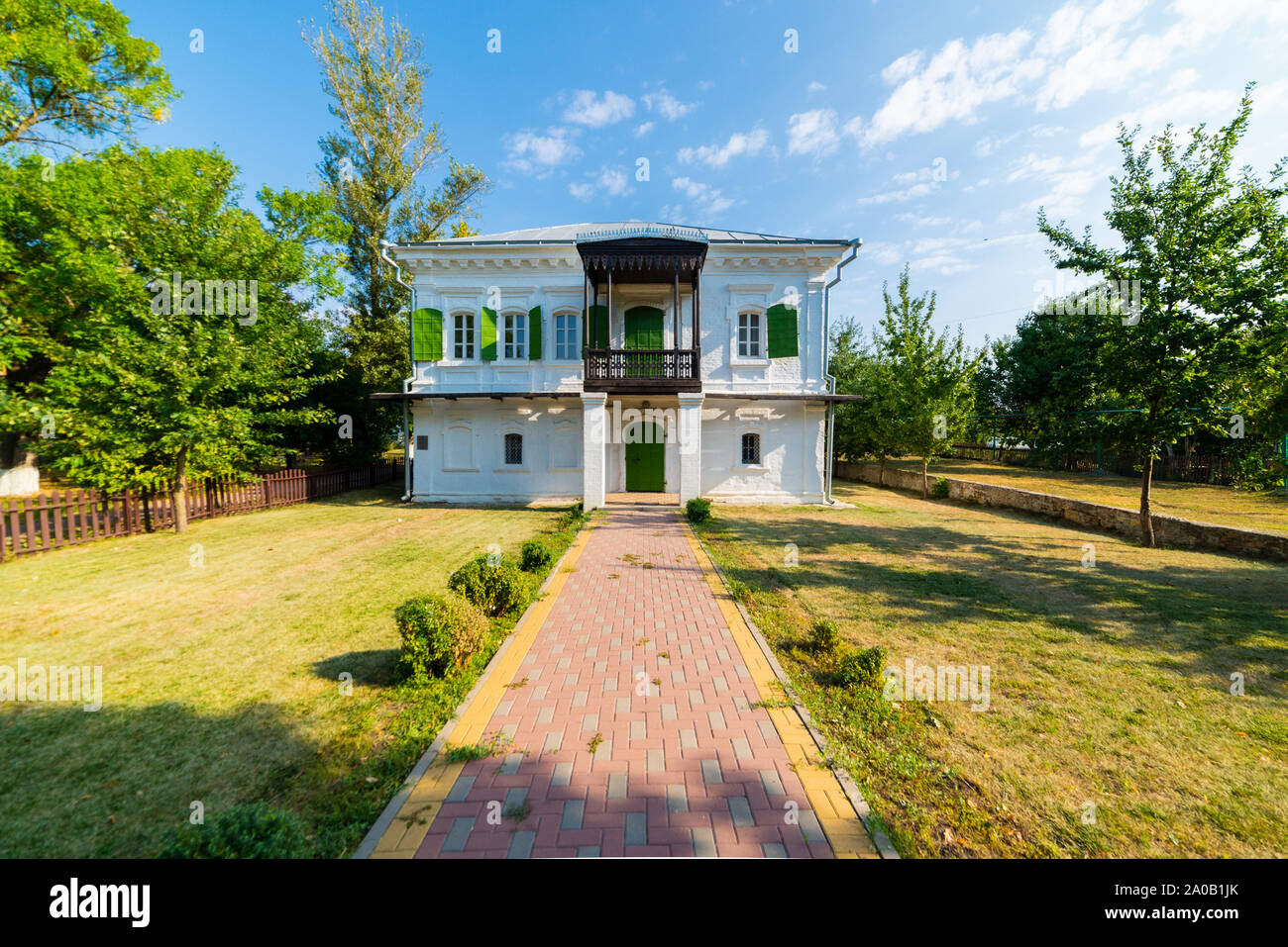 Typical rural Russian landscape with a view of the Cossack house Stock ...