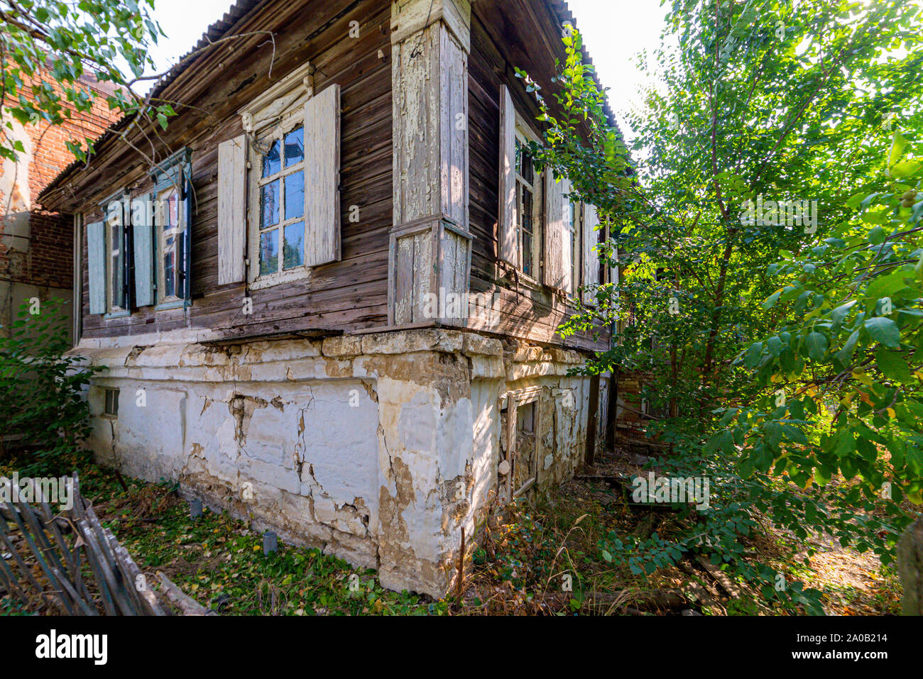 Typical rural Russian landscape with a view of the Cossack house Stock ...