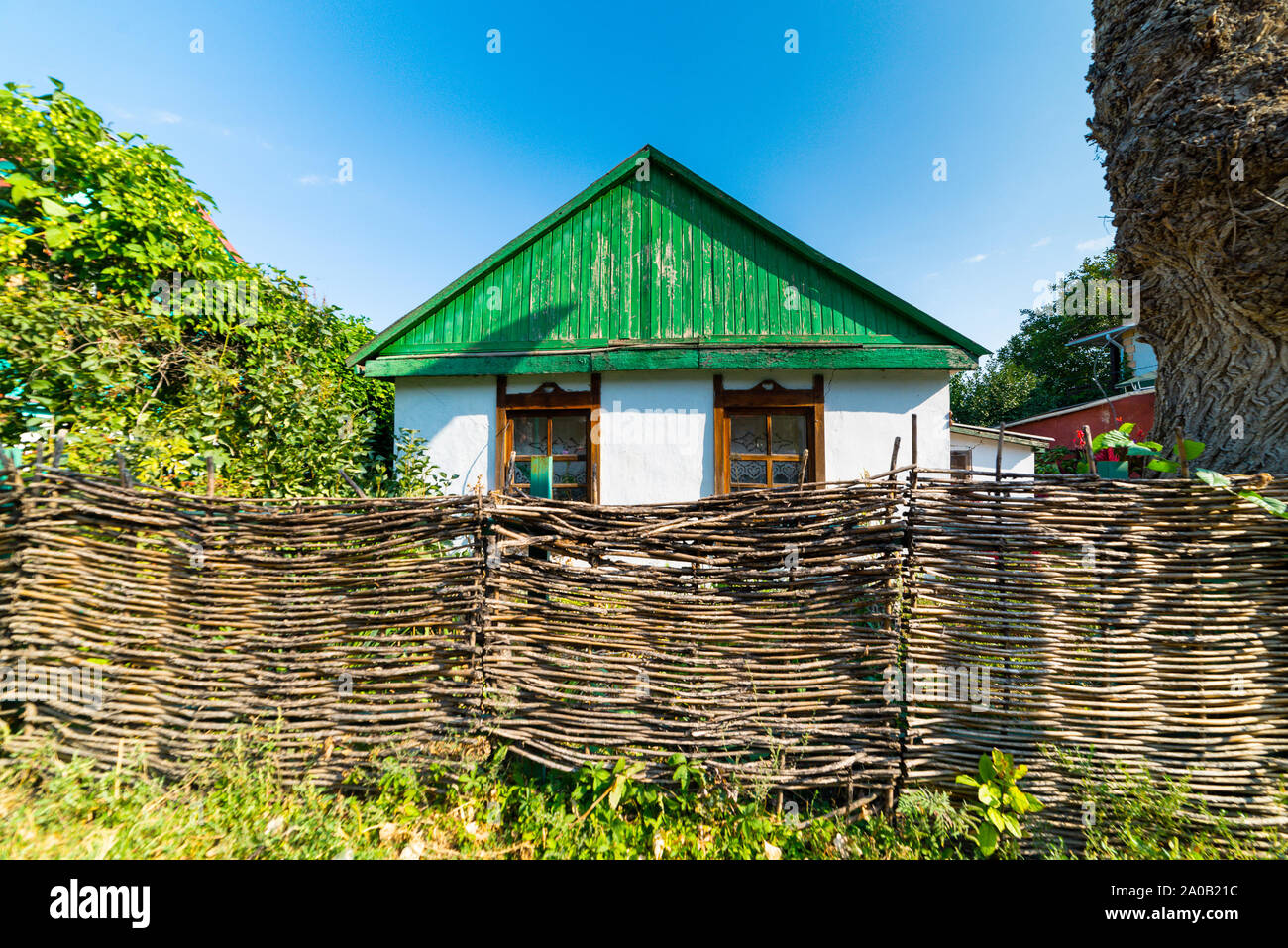 Typical rural Russian landscape with a view of the Cossack house Stock ...