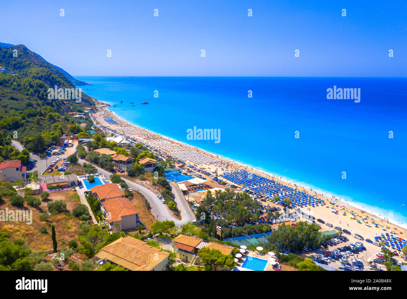 Famous Kathisma beach in Lefkada island, Greece Stock Photo - Alamy