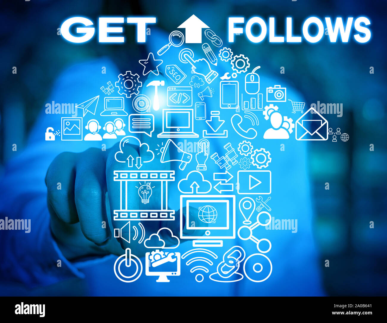 Writing note showing Get Follows. Business concept for demonstrating ...