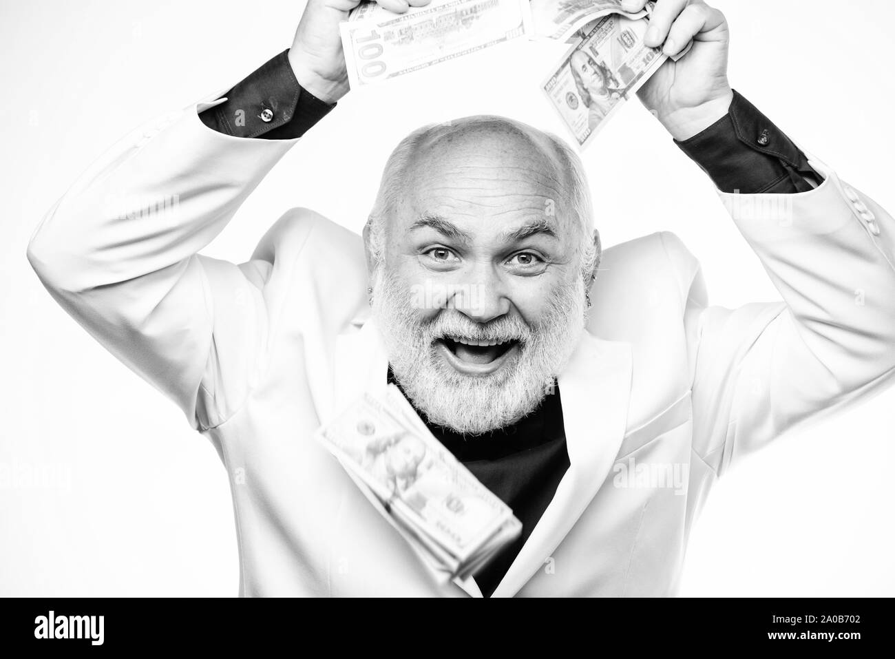 Manager dollar banknotes Black and White Stock Photos & Images - Alamy