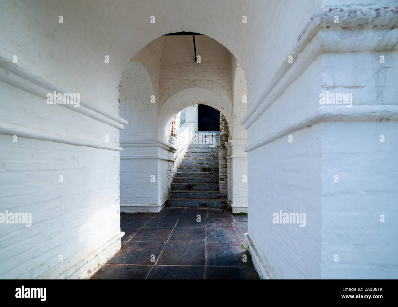 Ladder steps in old Cathedral church. Architecture concept Stock Photo ...