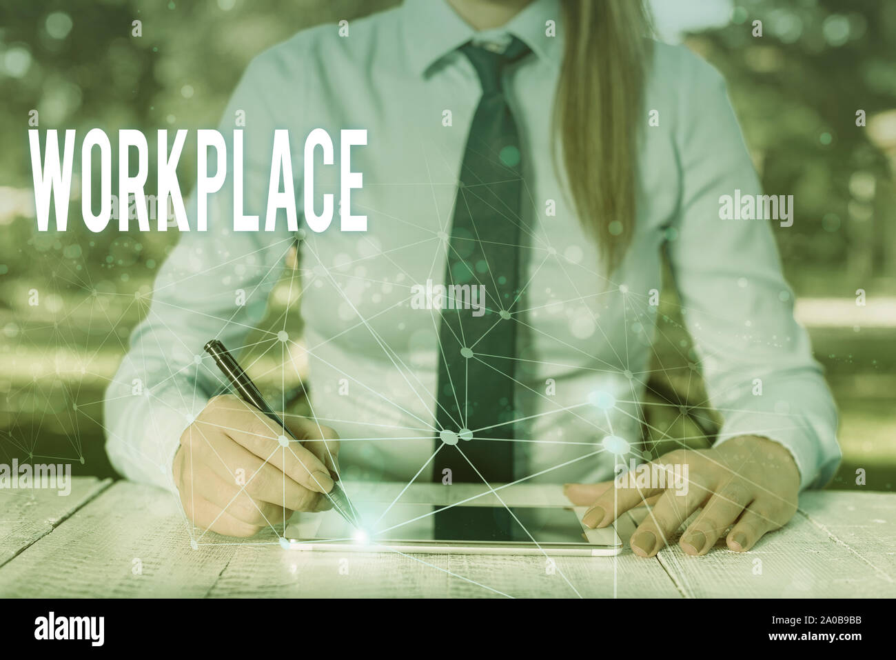 Conceptual hand writing showing Workplace. Concept meaning Area where ...