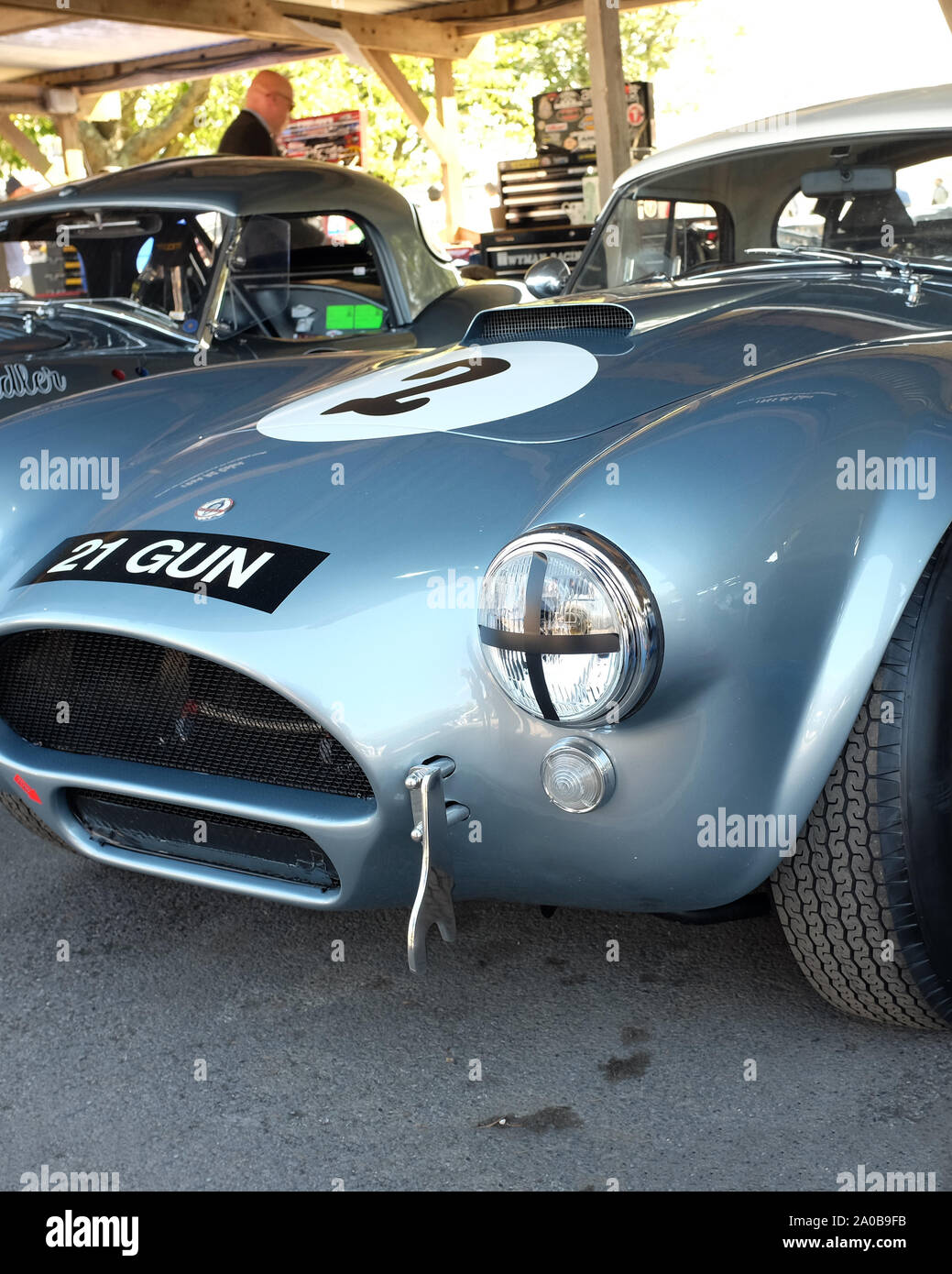 September 2019 - Race cars in the paddock at Goodwood Revival Stock ...