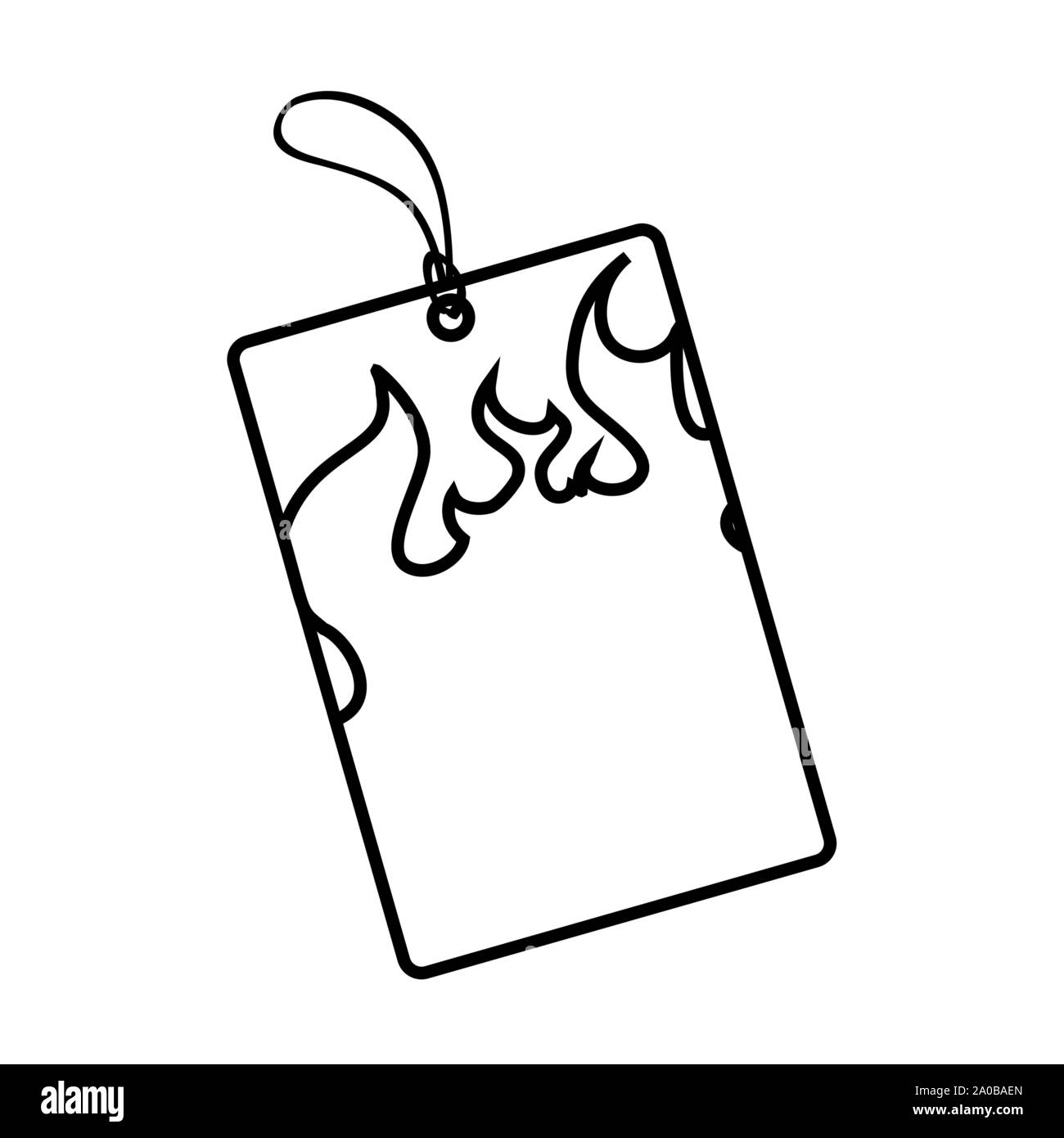 circular tag with fire flame vector illustration design Stock Vector ...