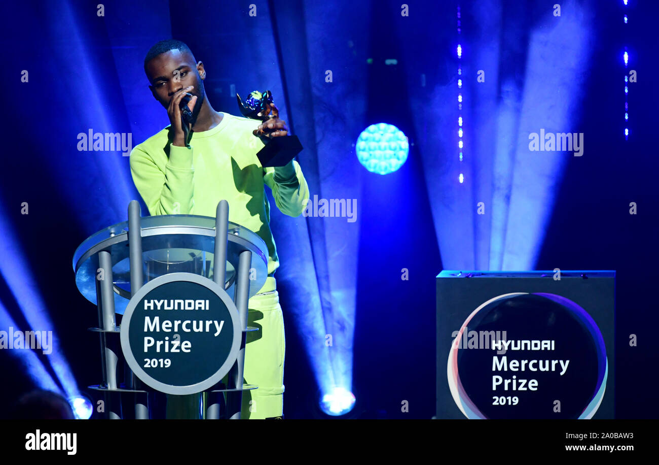 Dave accepts the Mercury Prize during the Hyundai Mercury Prize 2019 ...