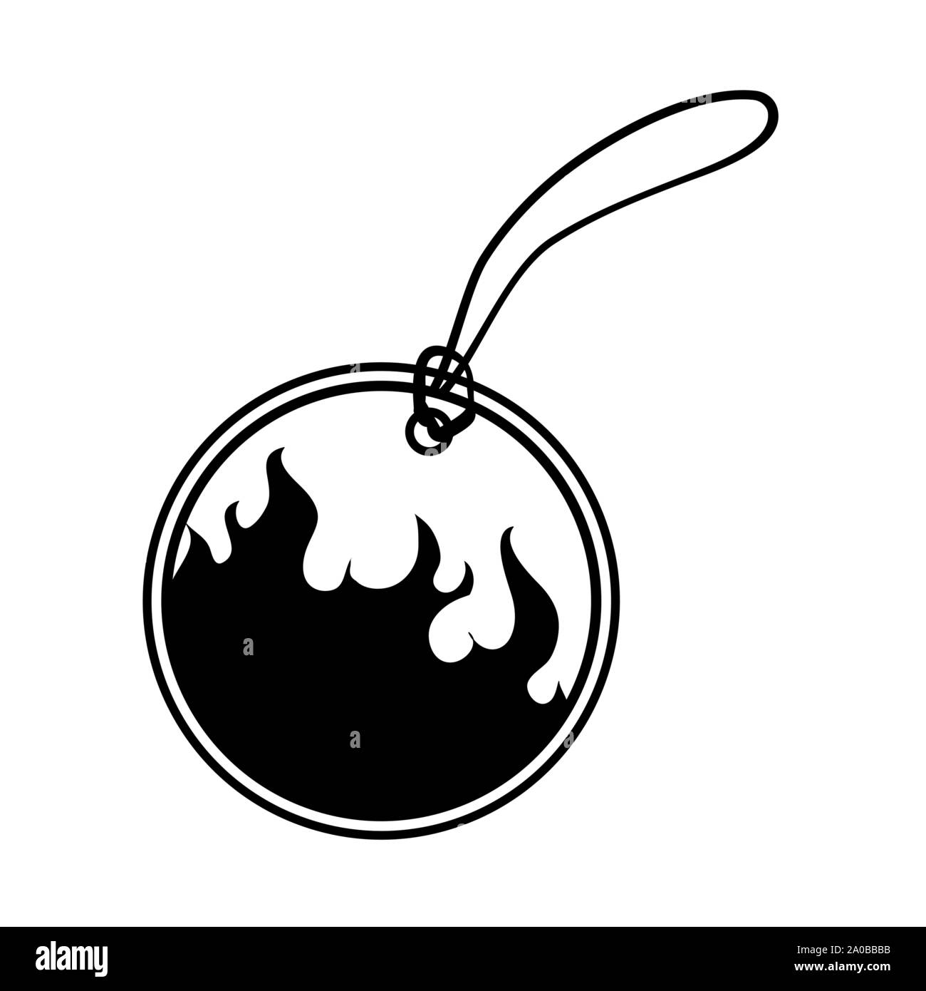 circular tag with fire flame vector illustration design Stock Vector ...