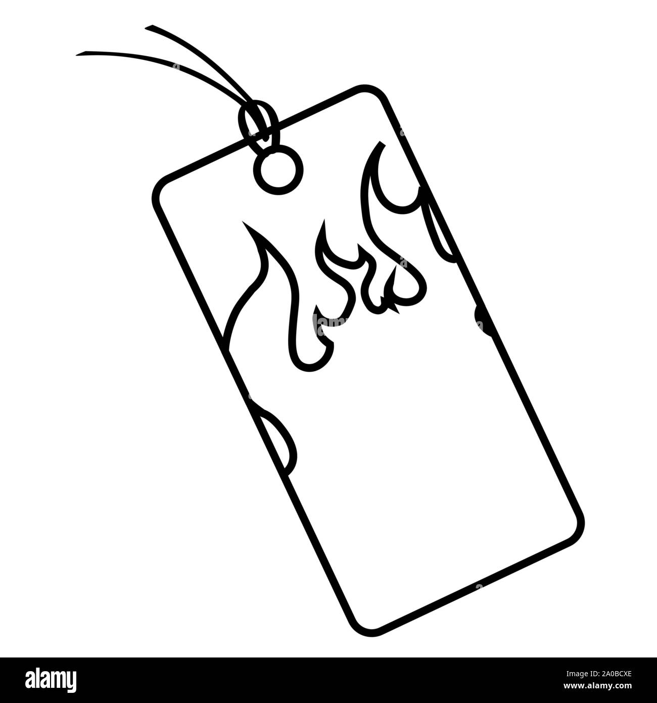 circular tag with fire flame vector illustration design Stock Vector ...