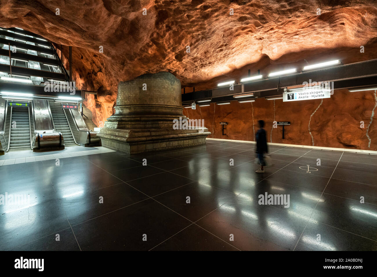 Stockholm, Sweden. September 2019. The interior view of the Radhuset ...