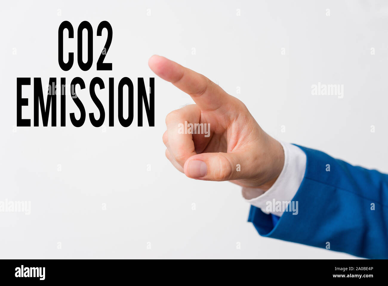 Writing note showing Co2 Emission. Business concept for Releasing of ...