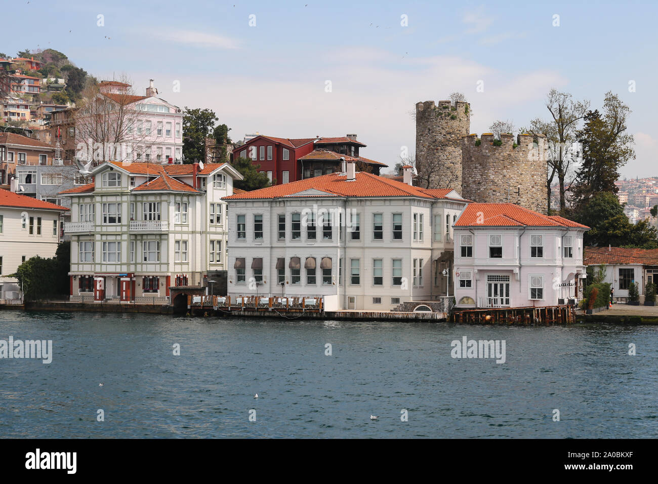 Buildings in Bosphorus Strait Side of Istanbul City, Turkey Stock Photo ...