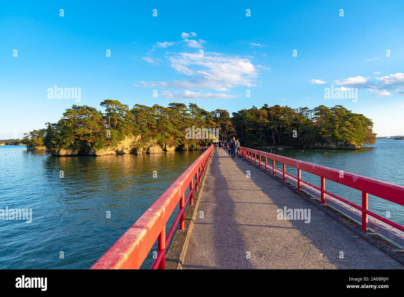 Fukuura Island with Fukuura Bridge in the famous Matsushima Bay ...