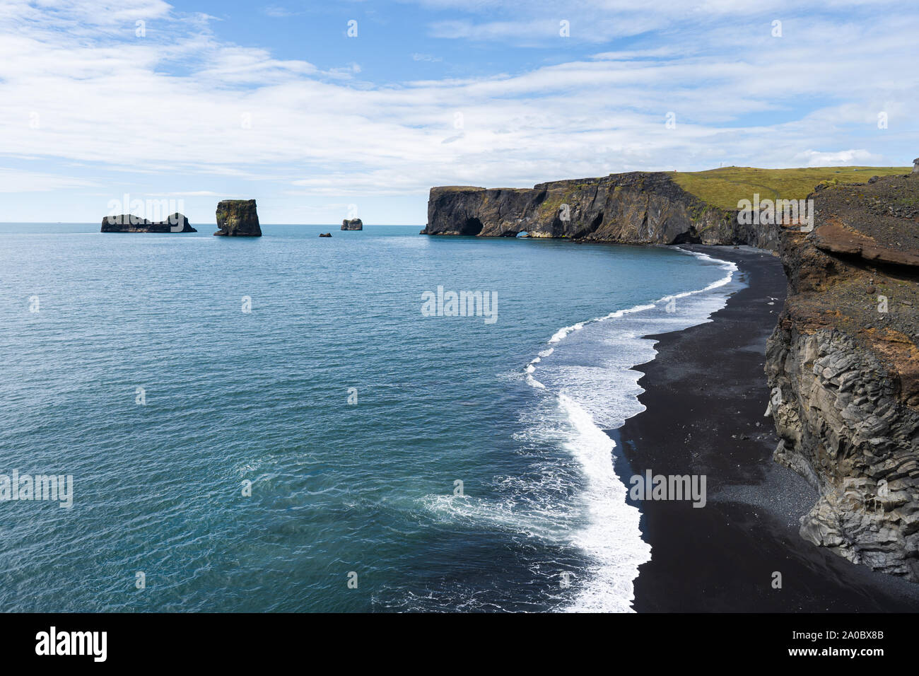 Dyrholaey Cliffs and Black Sand Beach in Iceland 3534535 Stock Photo ...