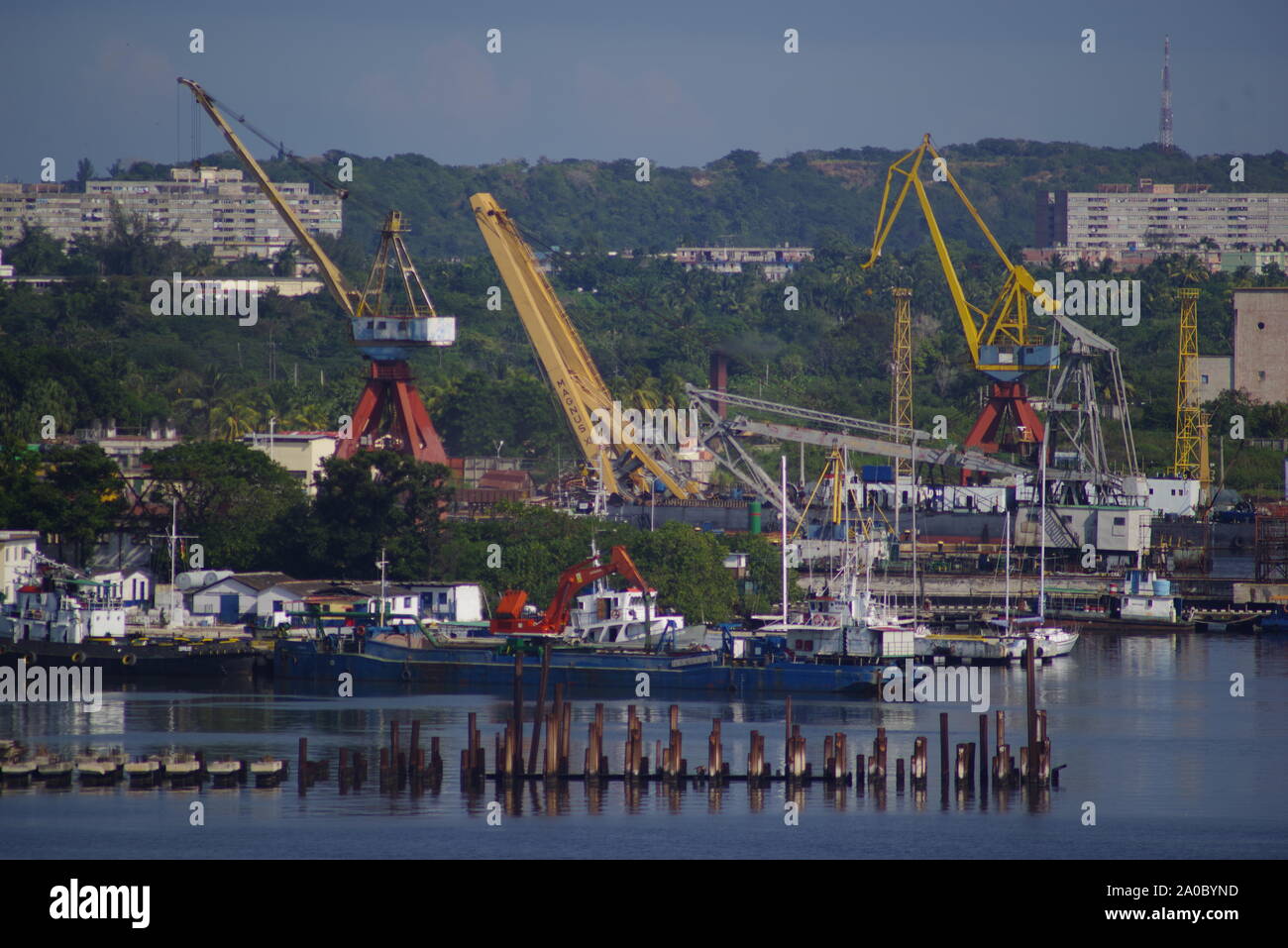 Havana, Cuba. Harbour and waterside / port Stock Photo - Alamy
