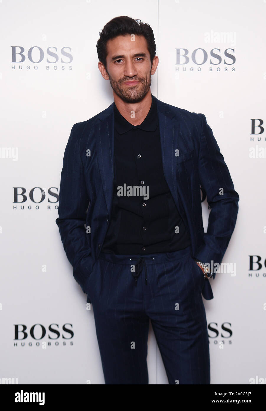 Kirk Newmann attending the christening ceremony for the Hugo Boss yacht ...