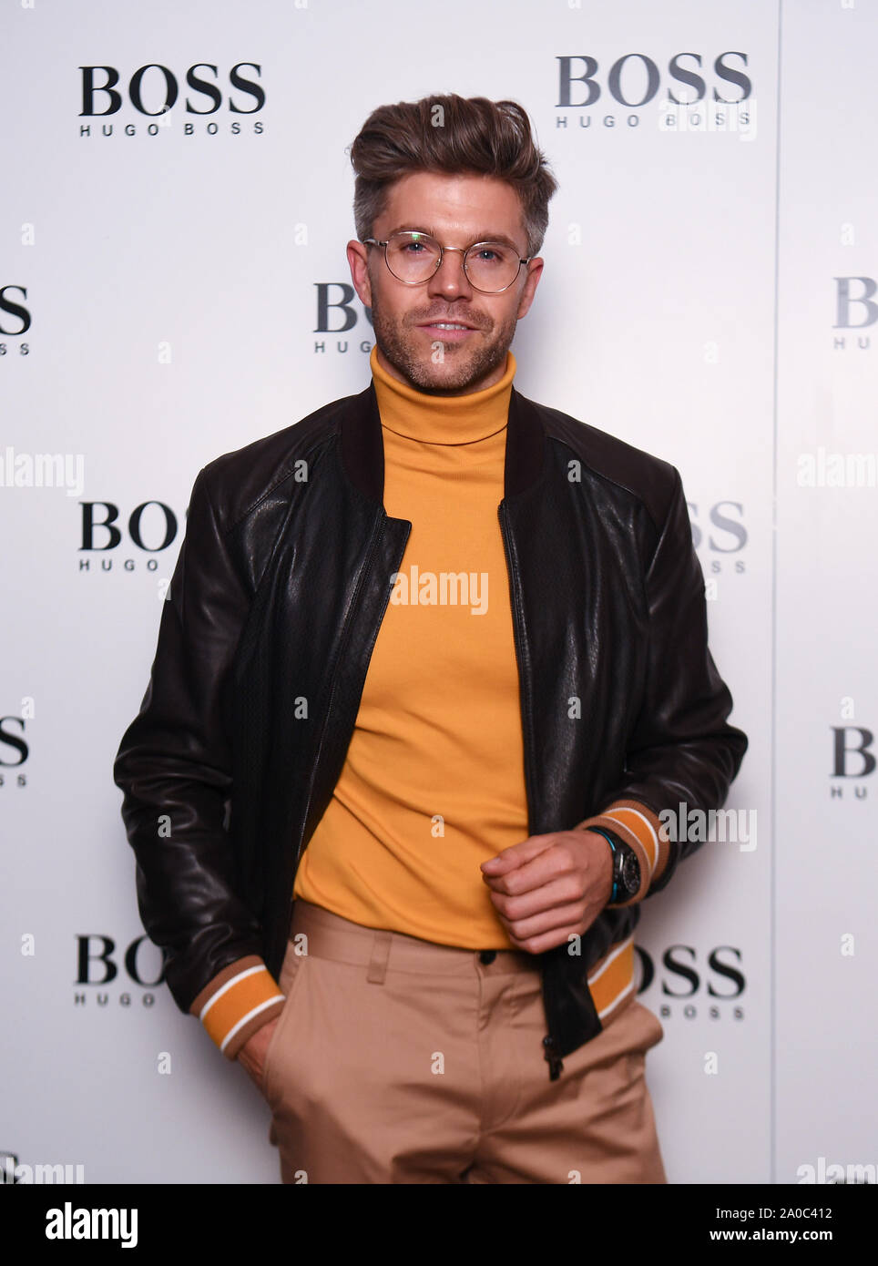 Darren Kennedy attending the christening ceremony for the Hugo Boss ...