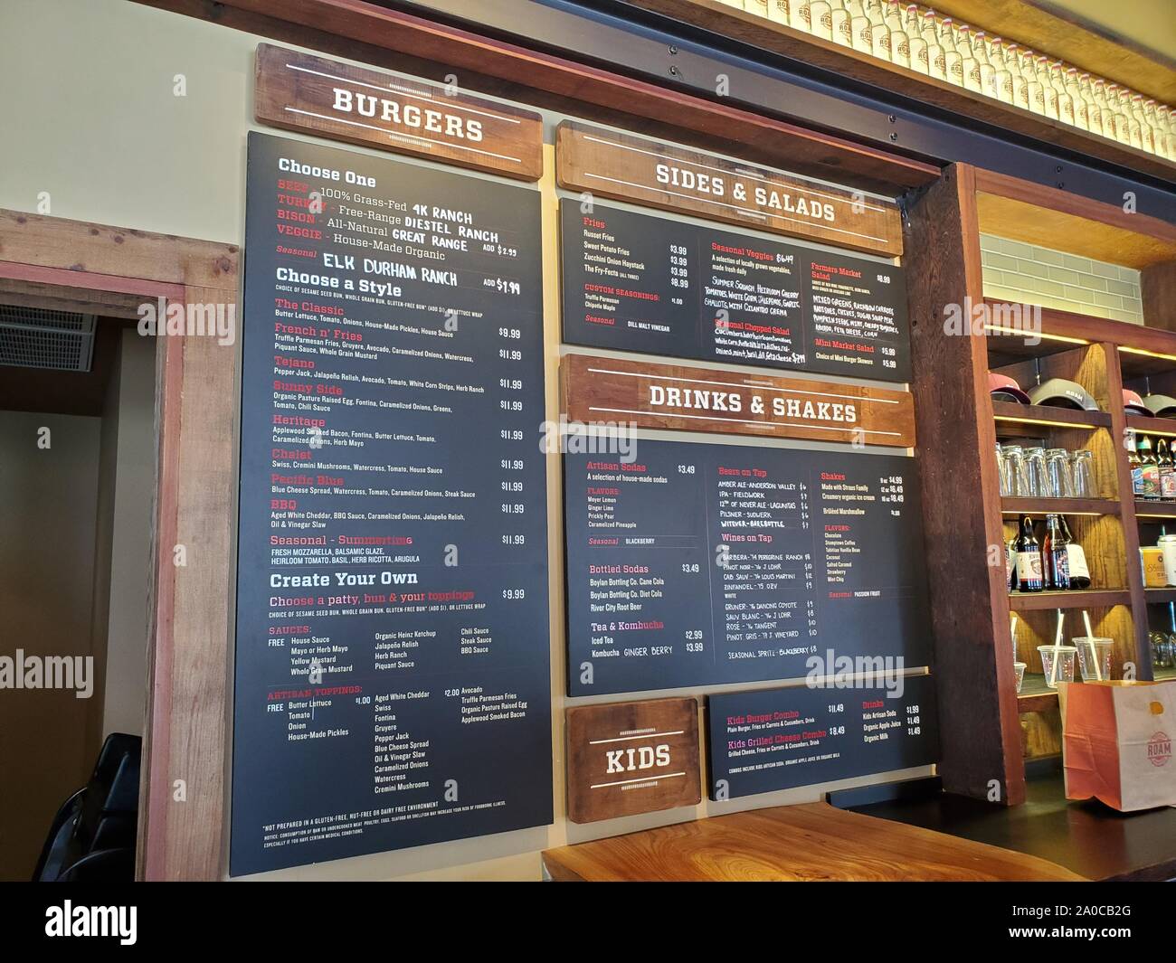 Roam artisan burgers restaurant hi-res stock photography and images - Alamy