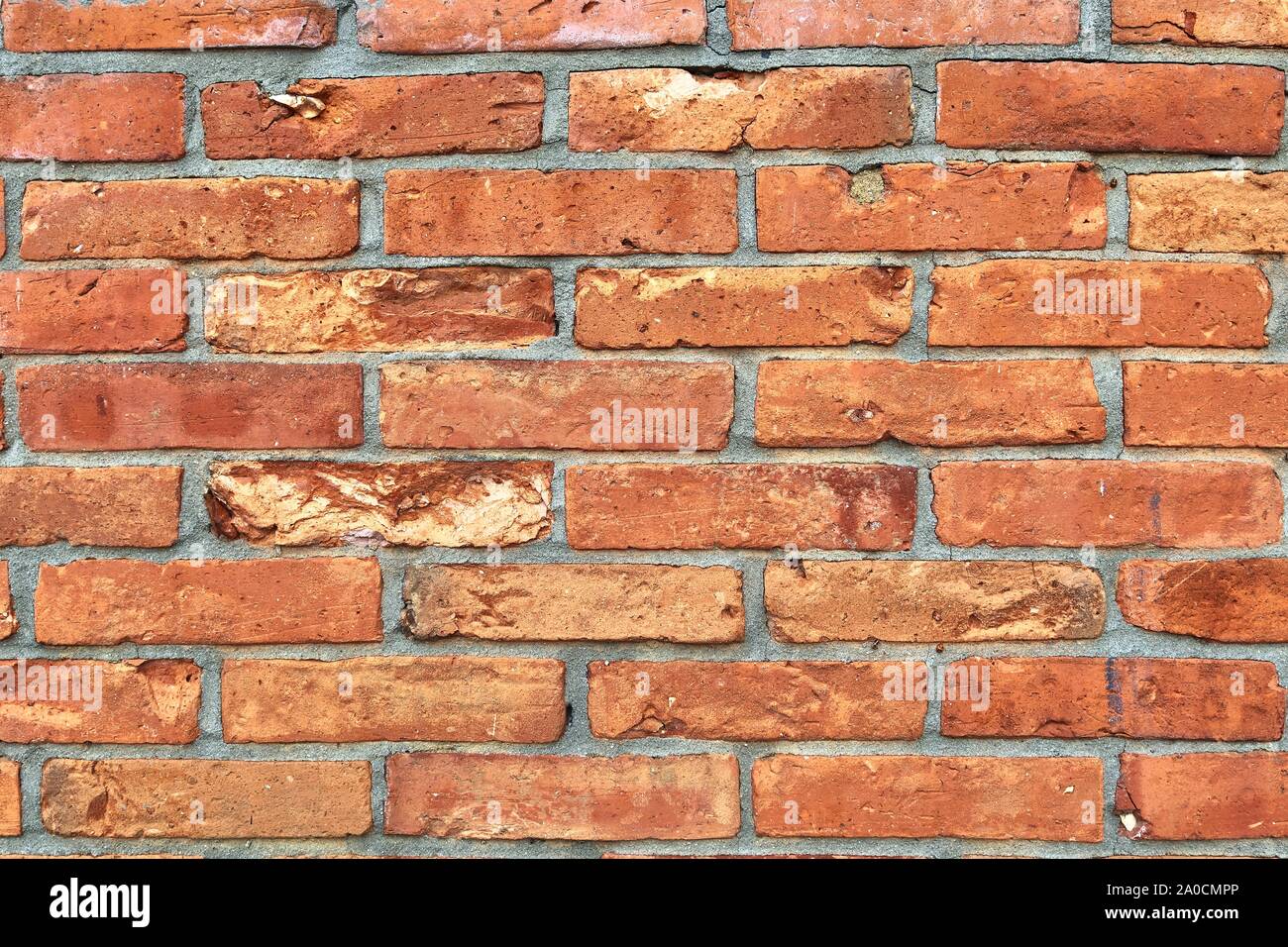 Aged and weathered red brick wall found at historical buildings in ...