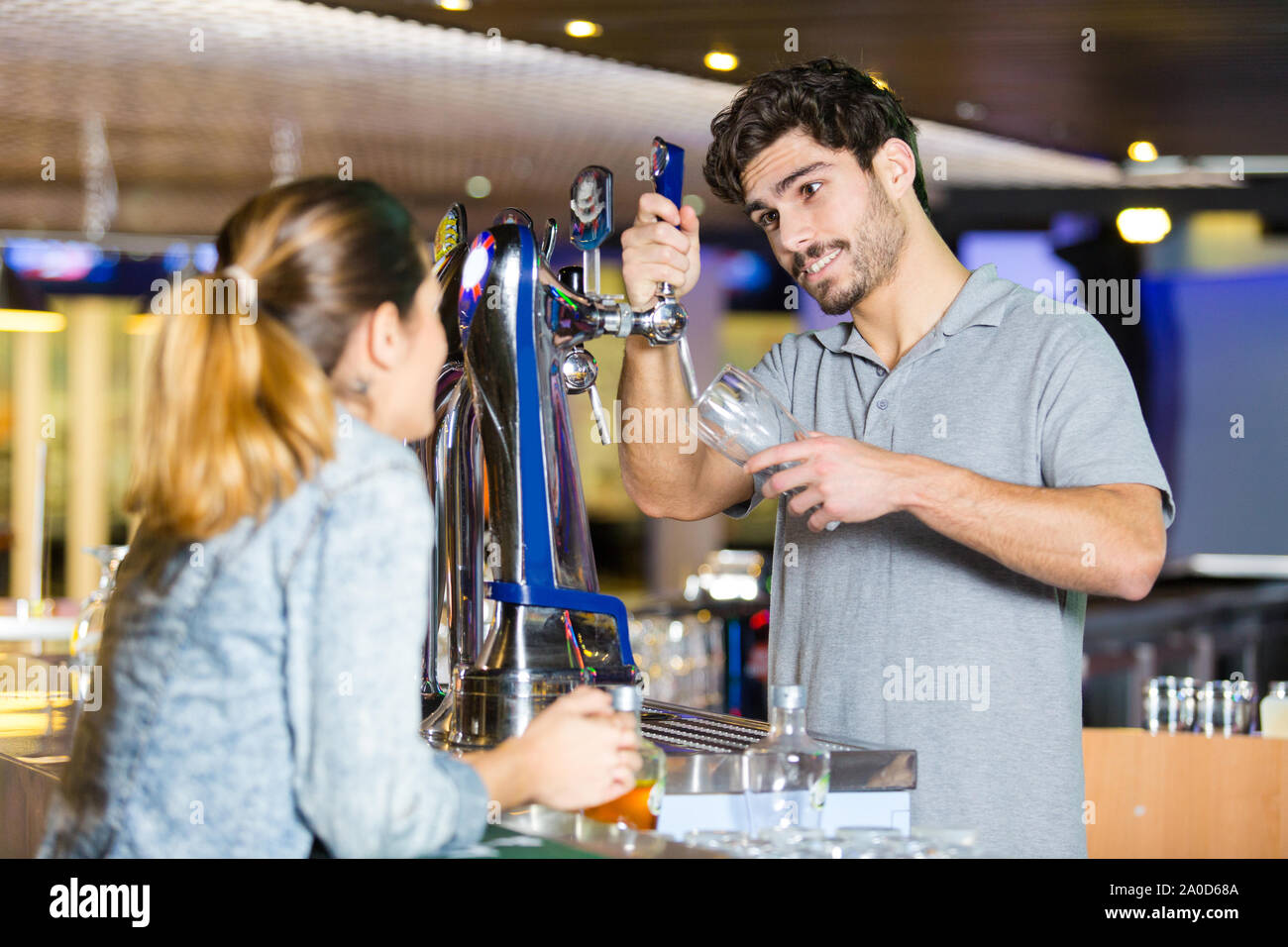 female client asking for some water Stock Photo - Alamy