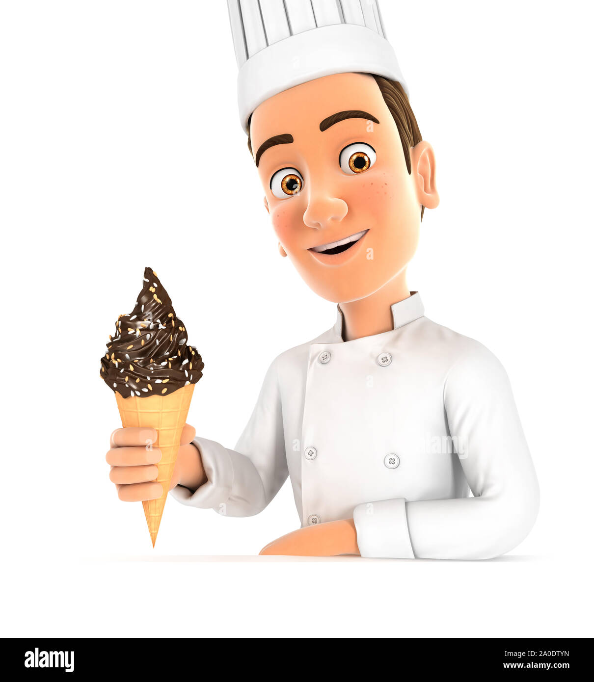 Cartoon illustration man ice cream hi-res stock photography and images ...